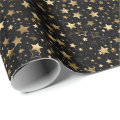 Elegant gold star tiled pattern wrapping paper | Zazzle