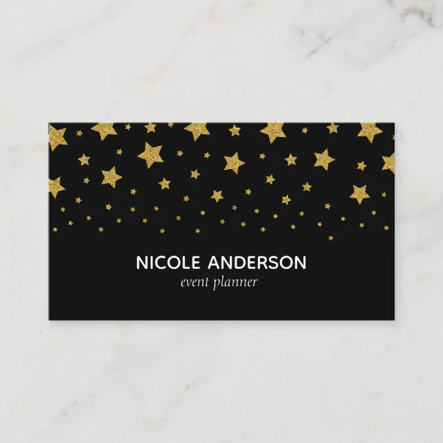 Elegant Gold Stars Business Card | Zazzle