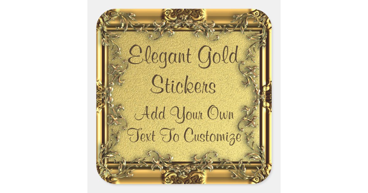 Elegant Gold Stickers | Zazzle