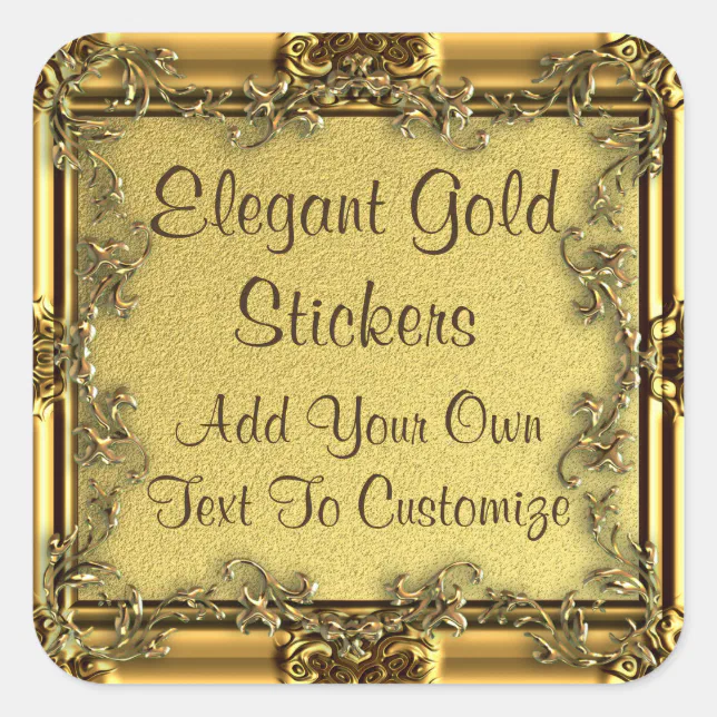 Elegant Gold Stickers | Zazzle