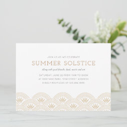 Elegant Gold Summer Solstice Party Invitation | Zazzle