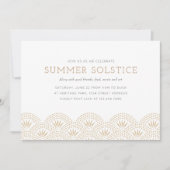 Elegant Gold Summer Solstice Party Invitation | Zazzle