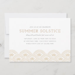 Elegant Gold Summer Solstice Party Invitation | Zazzle