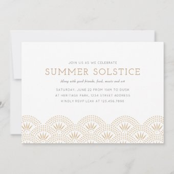 Elegant Gold Summer Solstice Party Invitation | Zazzle
