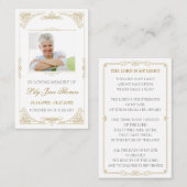 Elegant Gold Swirl Funeral Prayer Card | Edit Colo | Zazzle
