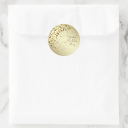 Elegant Gold Swirl Stickers | Zazzle
