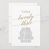 Elegant Gold Table Number 23 Seating Chart | Zazzle