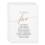 Elegant Gold Table Number 5 Seating Chart | Zazzle