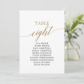 Elegant Gold Table Number 8 Seating Chart | Zazzle
