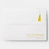 Elegant Gold Tassel Brush Font Grad Graduation Envelope | Zazzle