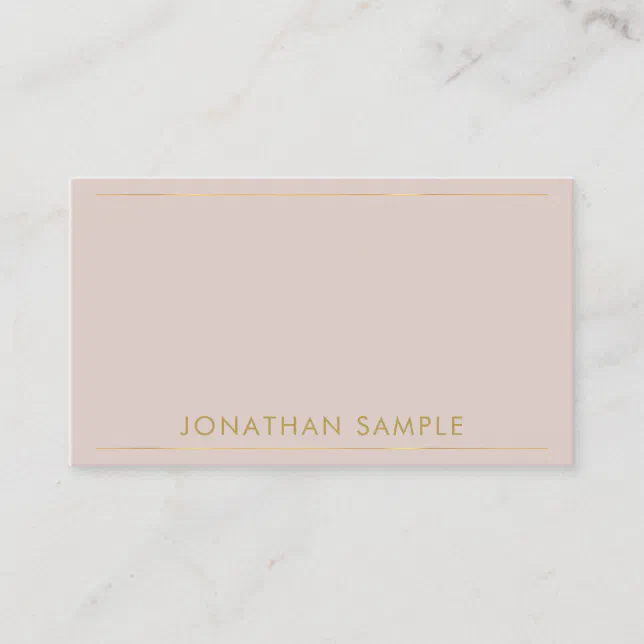 Elegant Gold Text Modern Minimalist Professional Business Card | Zazzle