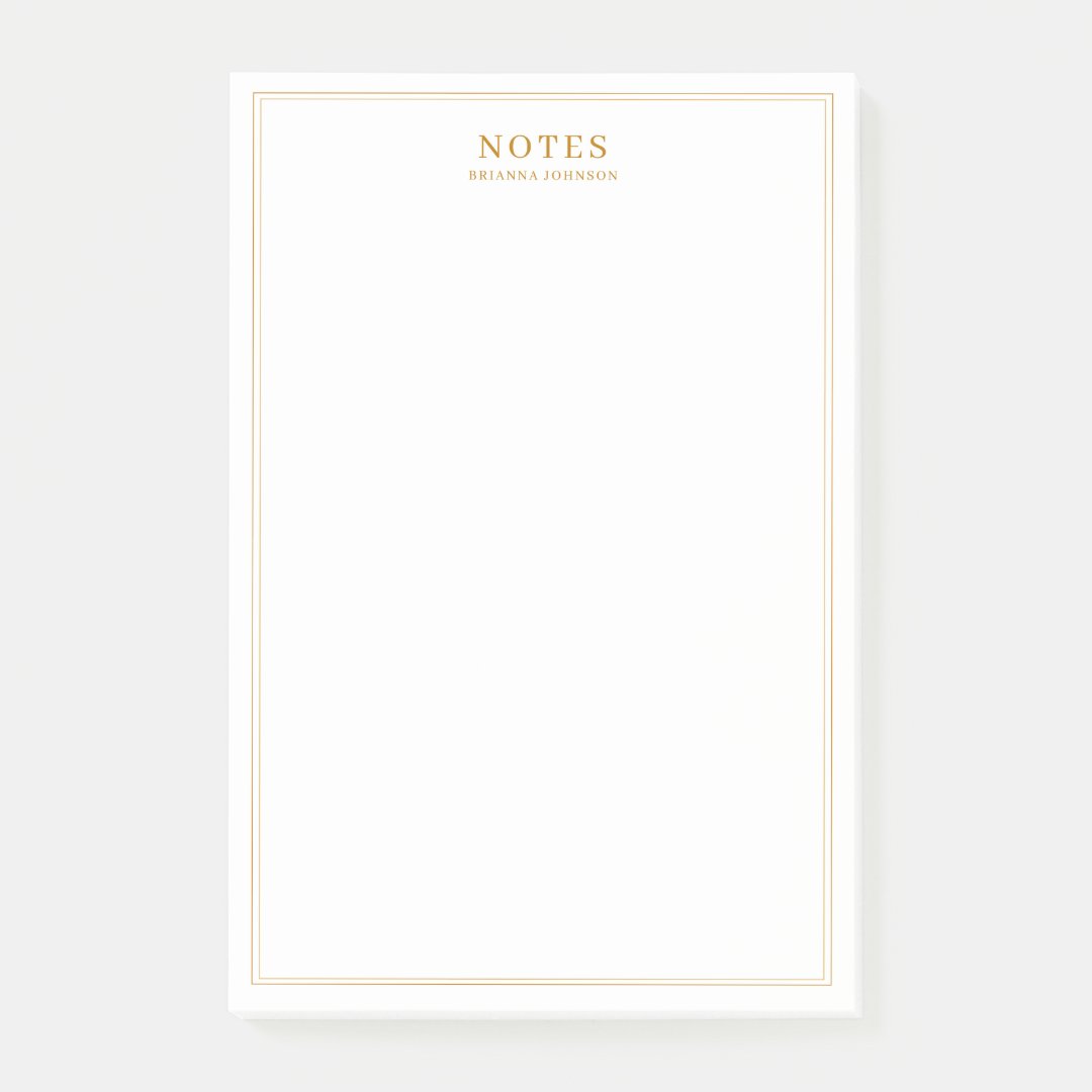 Elegant Gold Text Post-it Notes | Zazzle