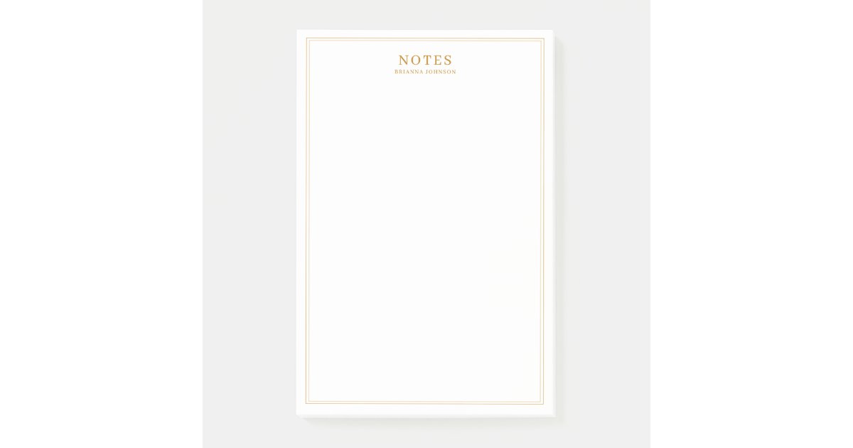 Elegant Gold Text Post-it Notes | Zazzle