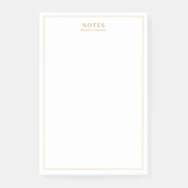 Elegant Gold Text Post-it Notes | Zazzle