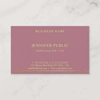 Elegant Gold Text Template Professional Modern Business Card | Zazzle
