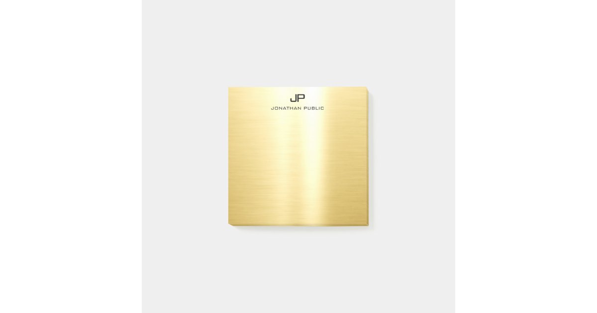 Elegant Gold Trendy Template Modern Professional Post-it Notes | Zazzle