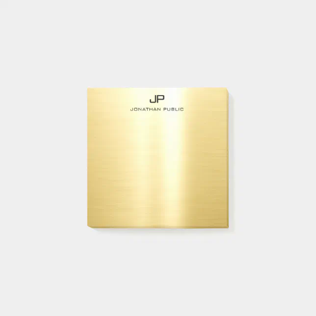 Elegant Gold Trendy Template Modern Professional Post-it Notes | Zazzle