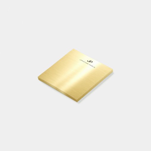 Elegant Gold Trendy Template Modern Professional Post-it Notes | Zazzle