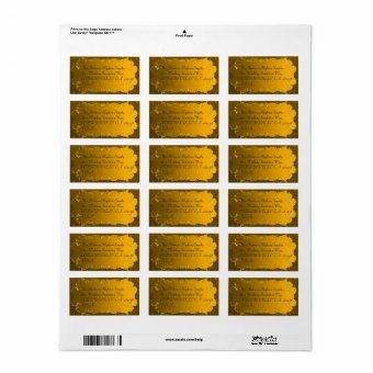 Elegant Gold Wedding Address Labels | Zazzle