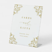 Elegant Gold Wedding Cards & Gifts Sign | Zazzle