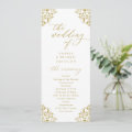 Elegant Gold Wedding Programs Vintage Classic | Zazzle