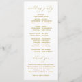 Elegant Gold Wedding Programs Vintage Classic | Zazzle