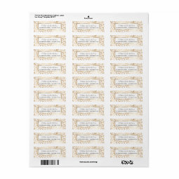 Elegant Gold White Leopard Cheetah Animal Print Label | Zazzle