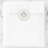 Elegant Gold & White Save the Date Envelope Seals | Zazzle