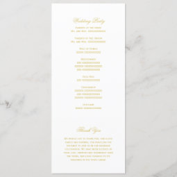 Elegant Gold World Map Wedding Ceremony Program | Zazzle