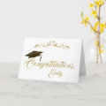 Elegant Golden Congratulations Graduate Graduation Card | Zazzle