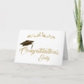 Elegant Golden Congratulations Graduate Graduation Card | Zazzle