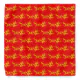 Elegant golden dragon pattern on red bandana | Zazzle