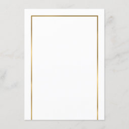 Elegant Golden Frame Menu | Zazzle
