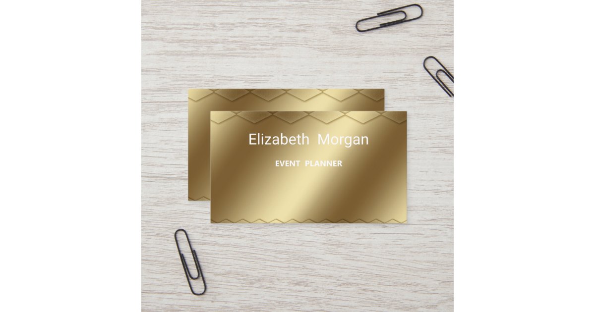 Elegant golden modern business card | Zazzle