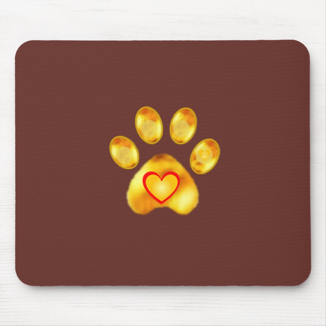 Elegant Golden Paw Mouse Pad | Zazzle