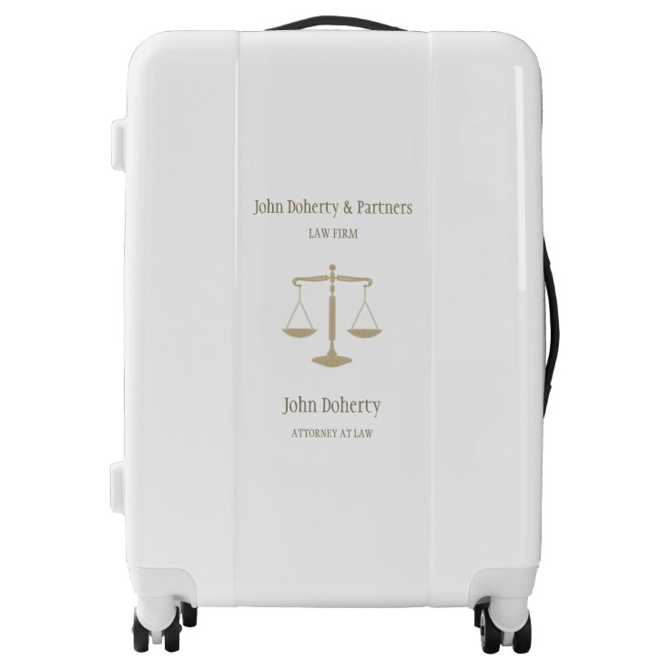 Elegant Golden Scales of Justice | Lawyer Luggage | Zazzle