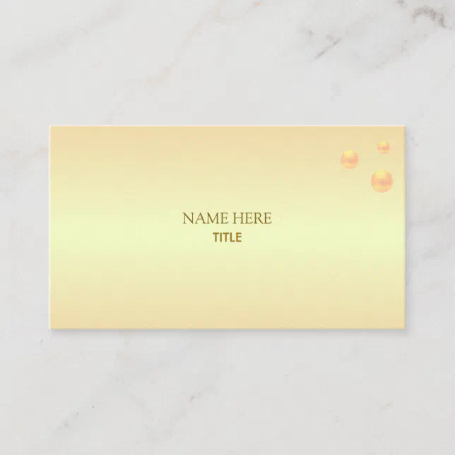 Elegant Golden Shades & Golden Dots Business Card | Zazzle
