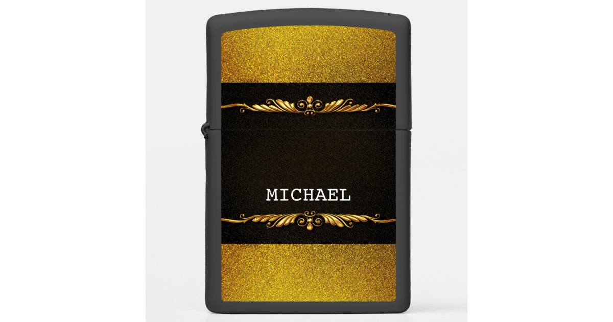 Elegant golden shades zippo lighter | Zazzle