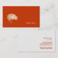 Elegant Golden Tree Simple Orange Business Card | Zazzle