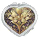 Elegant Goldwork Heart Shaped Compact Mirror | Zazzle