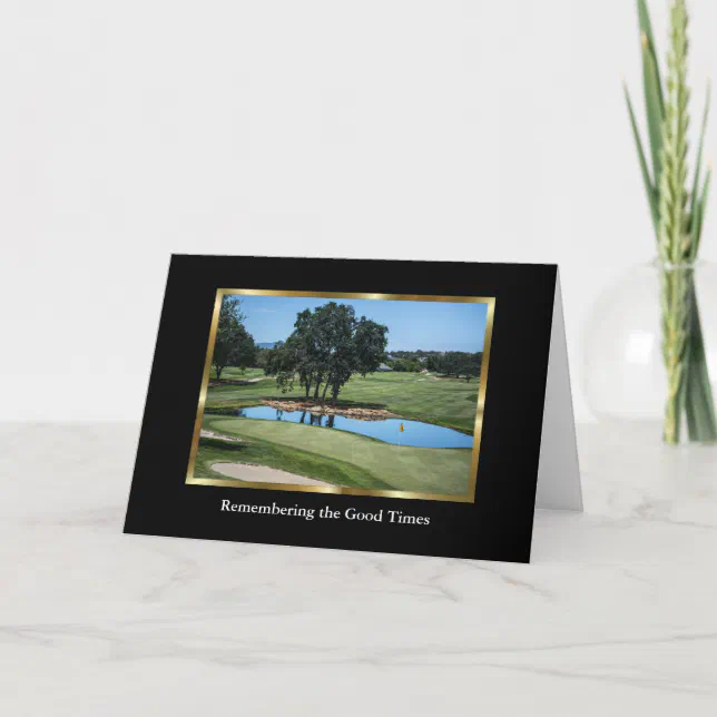 Elegant Golf Course Sympathy Card for a Golfer | Zazzle