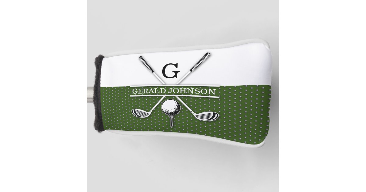 Elegant Golf Monogram Design Golf Head Cover | Zazzle