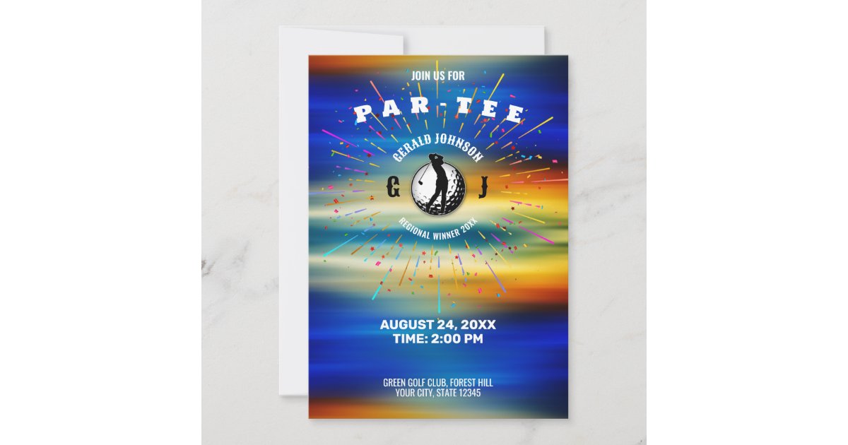 Elegant Golf Themed Design Invitation | Zazzle