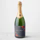 Elegant Gothic 3D Floral Traditional Wedding Sparkling Wine Label | Zazzle