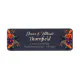 Elegant Gothic Floral Traditional wedding Address Label | Zazzle