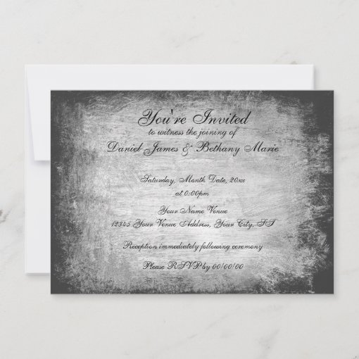 Elegant Gothic Grunge Invitation | Zazzle