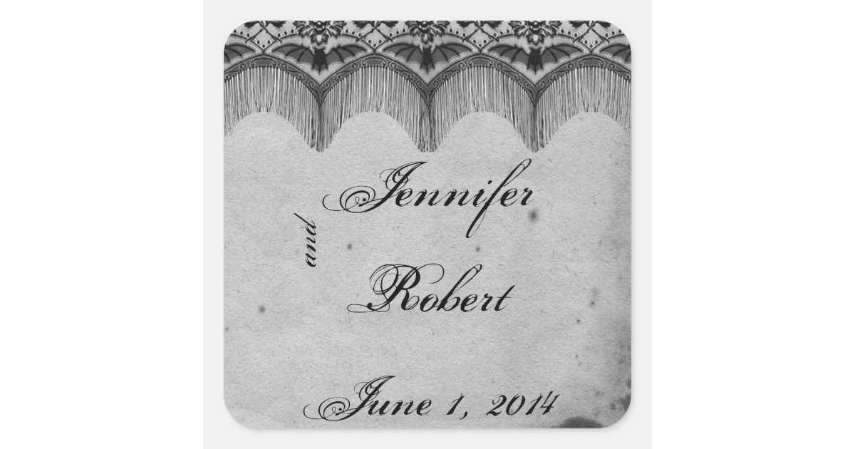 Elegant Gothic Lace Posh Wedding Envelope Seal | Zazzle