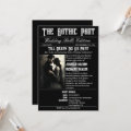 Elegant Gothic Newspaper Photo Black Wedding Invitation | Zazzle