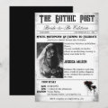 Elegant Gothic Newspaper Photo Bridal Shower Invitation | Zazzle