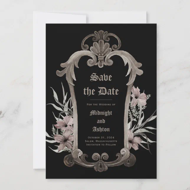 Elegant Gothic Save the Date | Zazzle